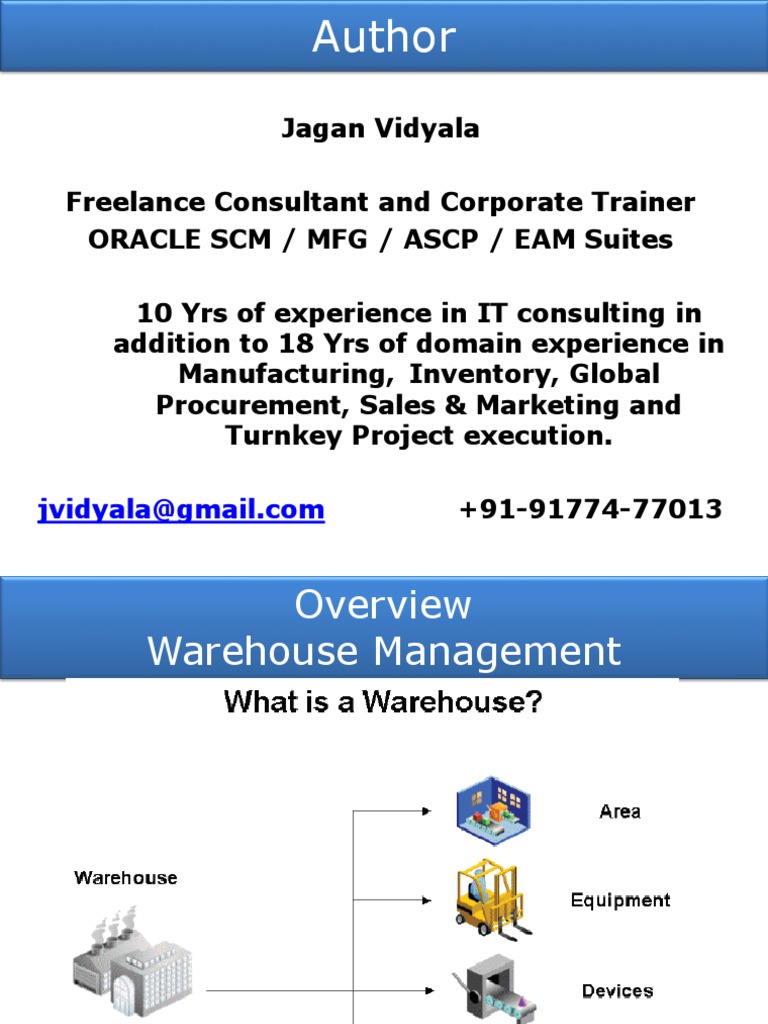 Oracle Wms Setup Pdf Logistics Warehouse