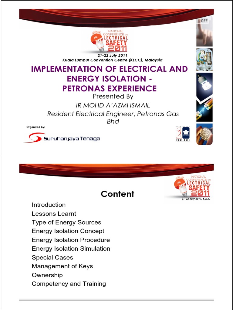 9 - Petronas - Implementation of Electrical Energy Isolation | PDF ...