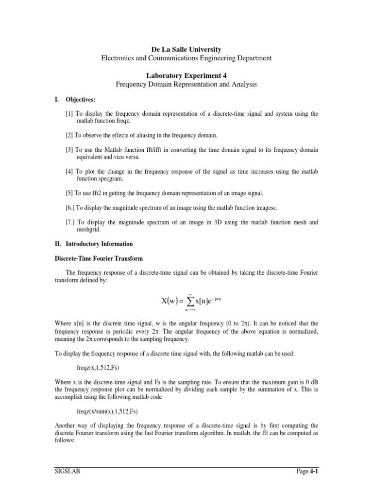 Frequency Domain Analysis in MATLAB | PDF | Signal (Electrical ...