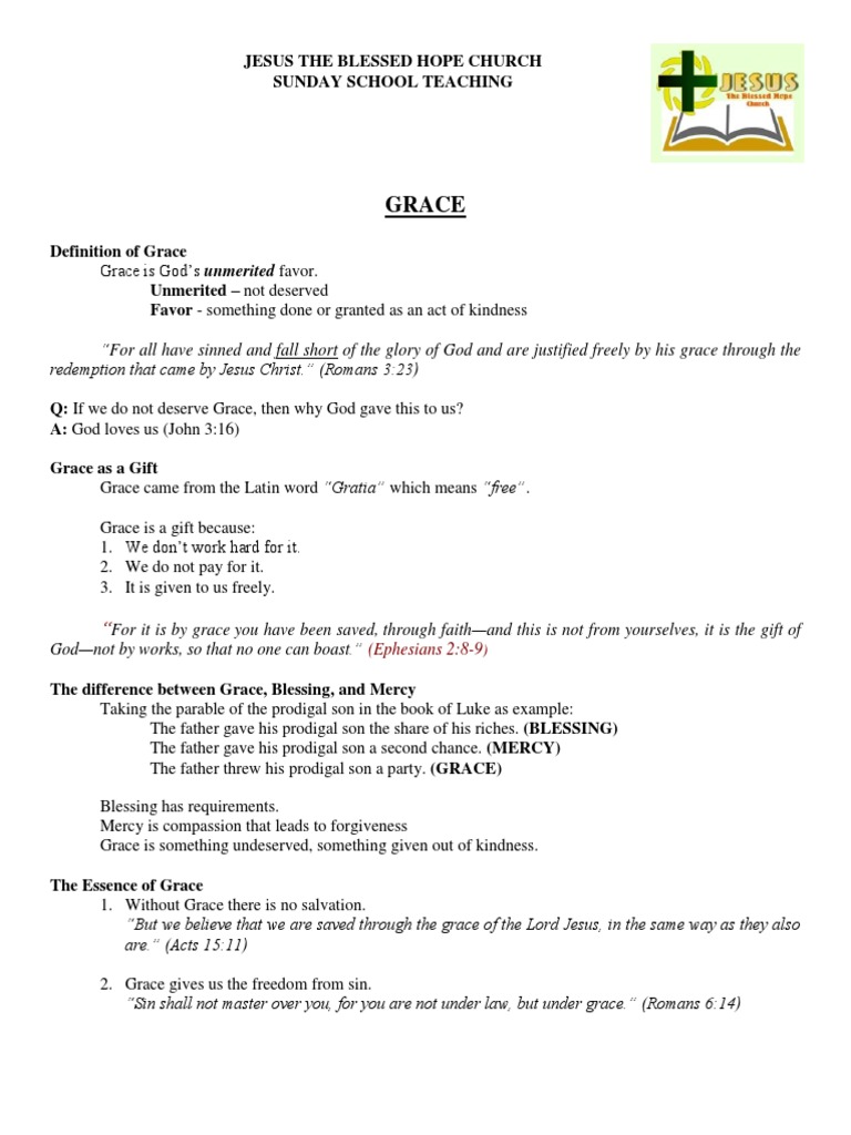 Understanding God's Grace in Salvation | PDF