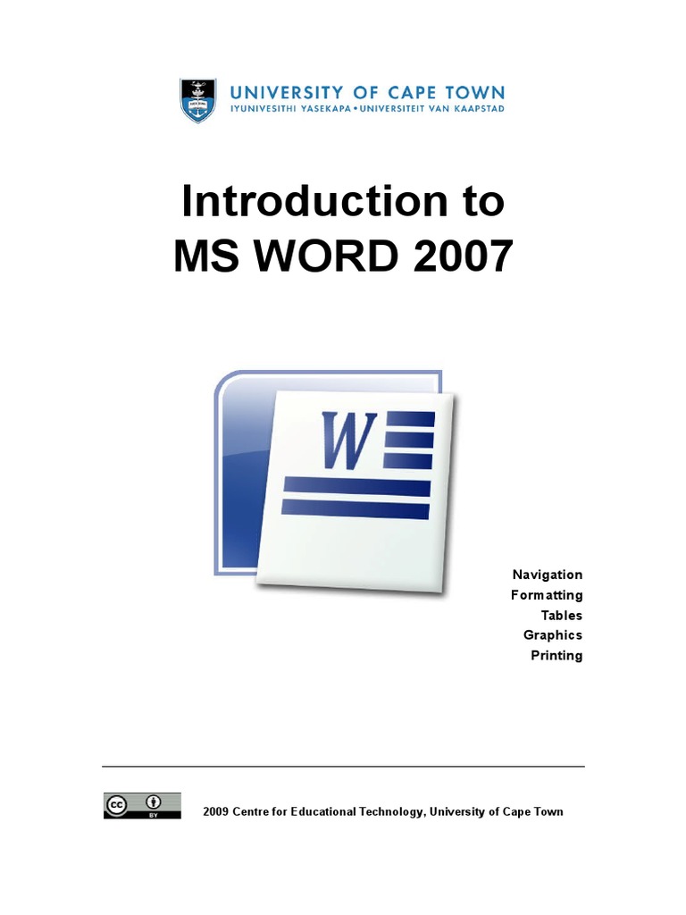 CET+MS+Word+2007+Training+Manual+v1 2 | PDF | Microsoft Word | Computer ...