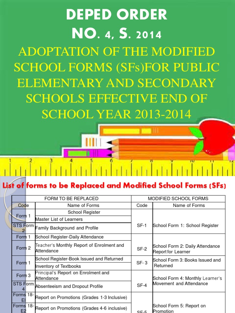 Deped Order No.4, s.2014 | Secondary School | Employment