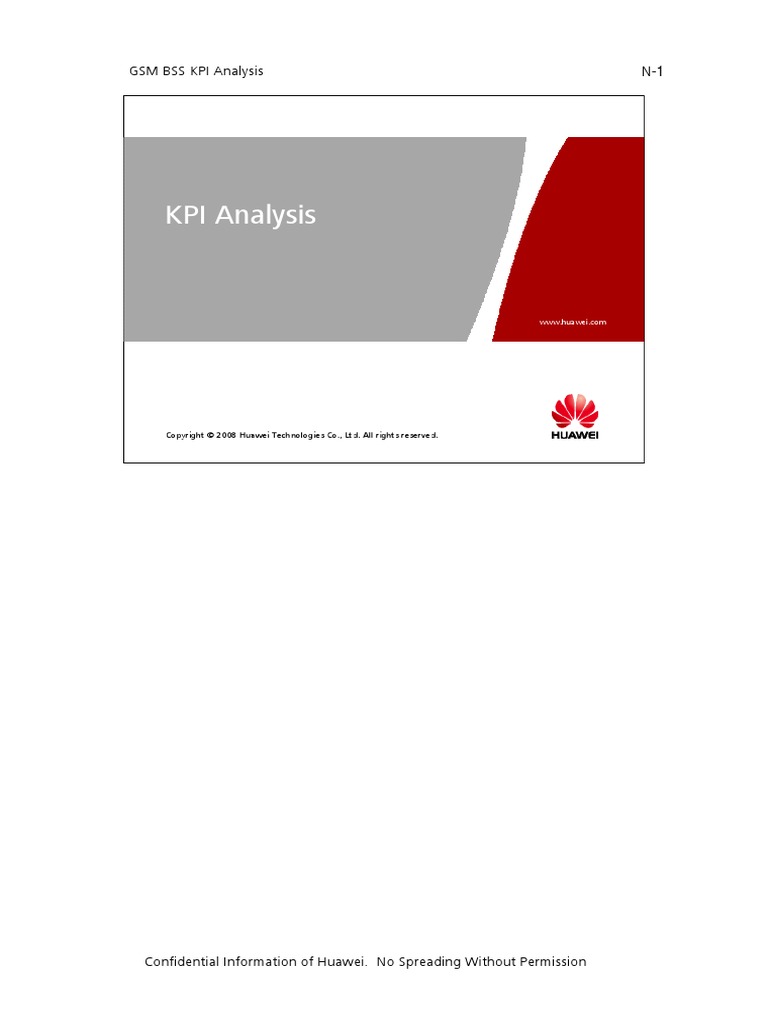 Huawei GSM BSS KPI Analysis | PDF