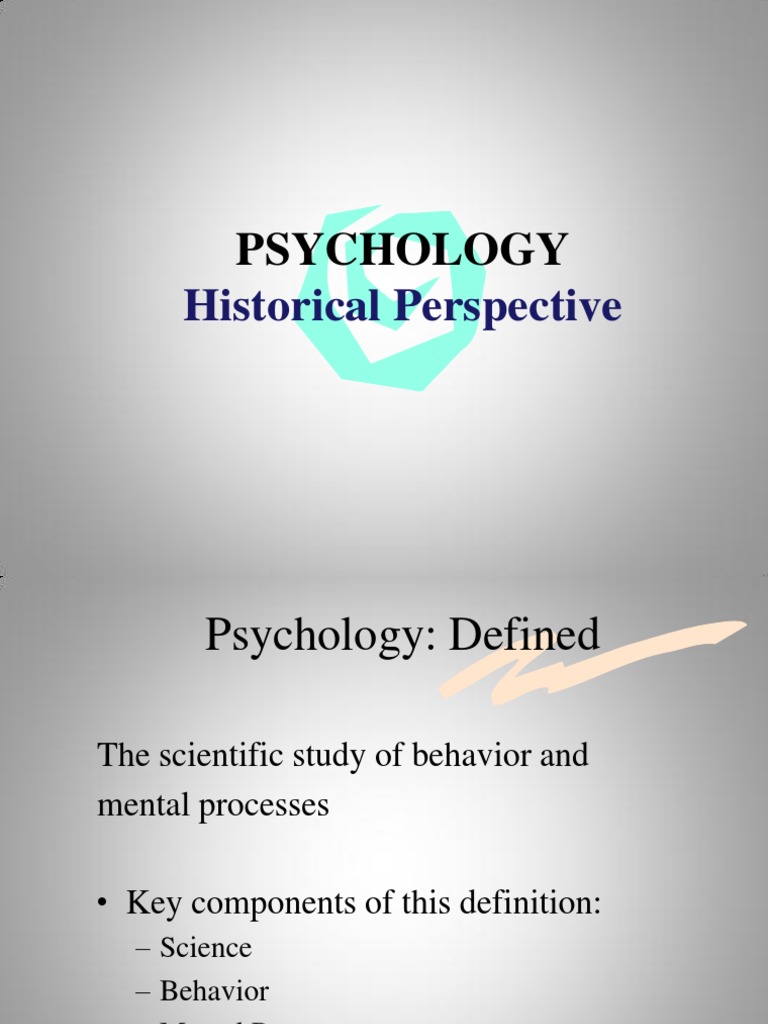 Presentation On PSYCHOLOGY : Historical Perspective | PDF | Psychology ...