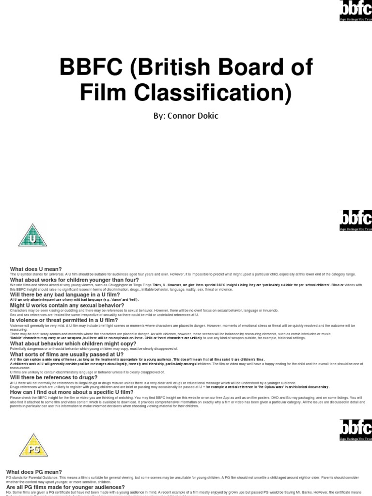 BBFC (British Board of Film Classification) | PDF | Violence | Human ...