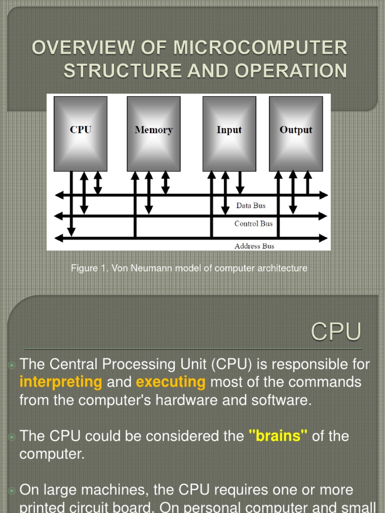 c1 Overview of Microcomputer Structure and Operation | PDF | Central Processing Unit | Input/Output