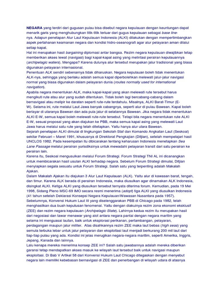 Alur Laut Kepulauan Indonesia | PDF