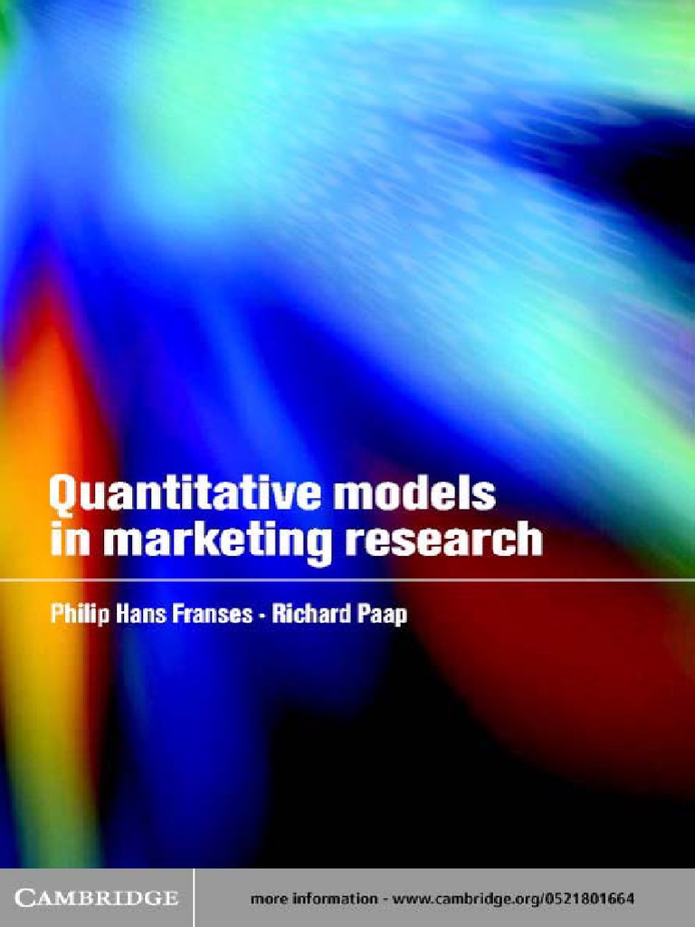 Quantitative Models in Marketing Research | PDF