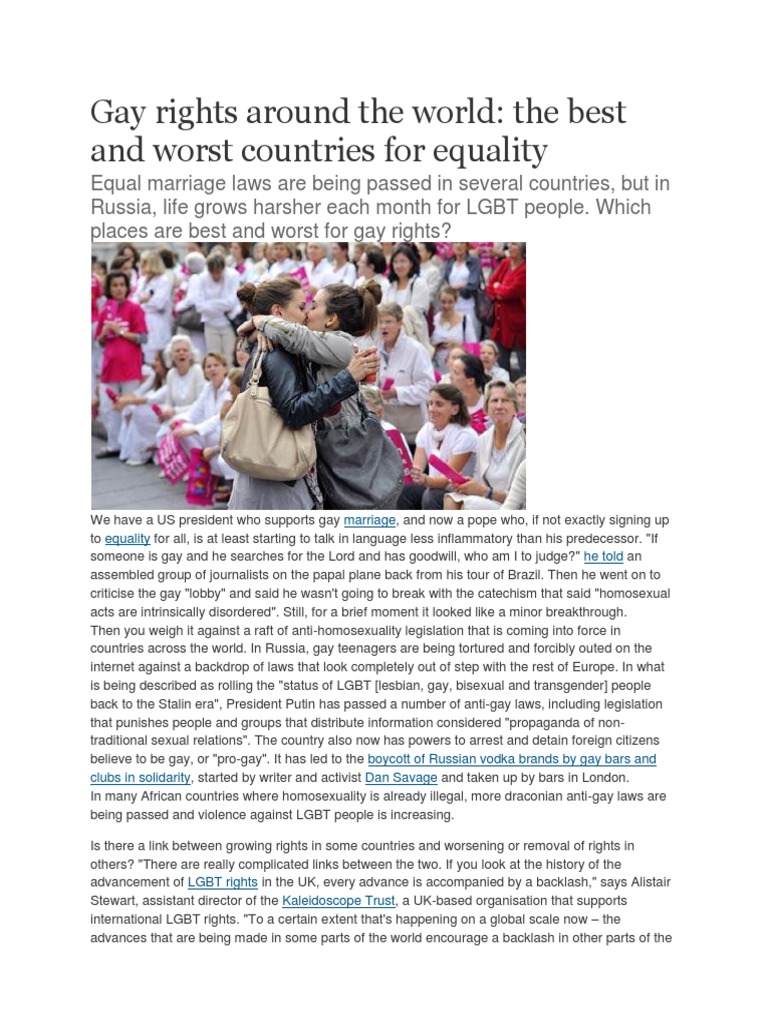 Gay Rights Around The World | PDF | Feminism | Gender Studies