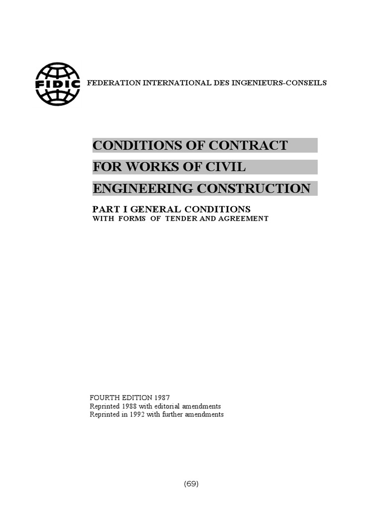 Conditions of Contract for Works of Civil Engineering Construction ...
