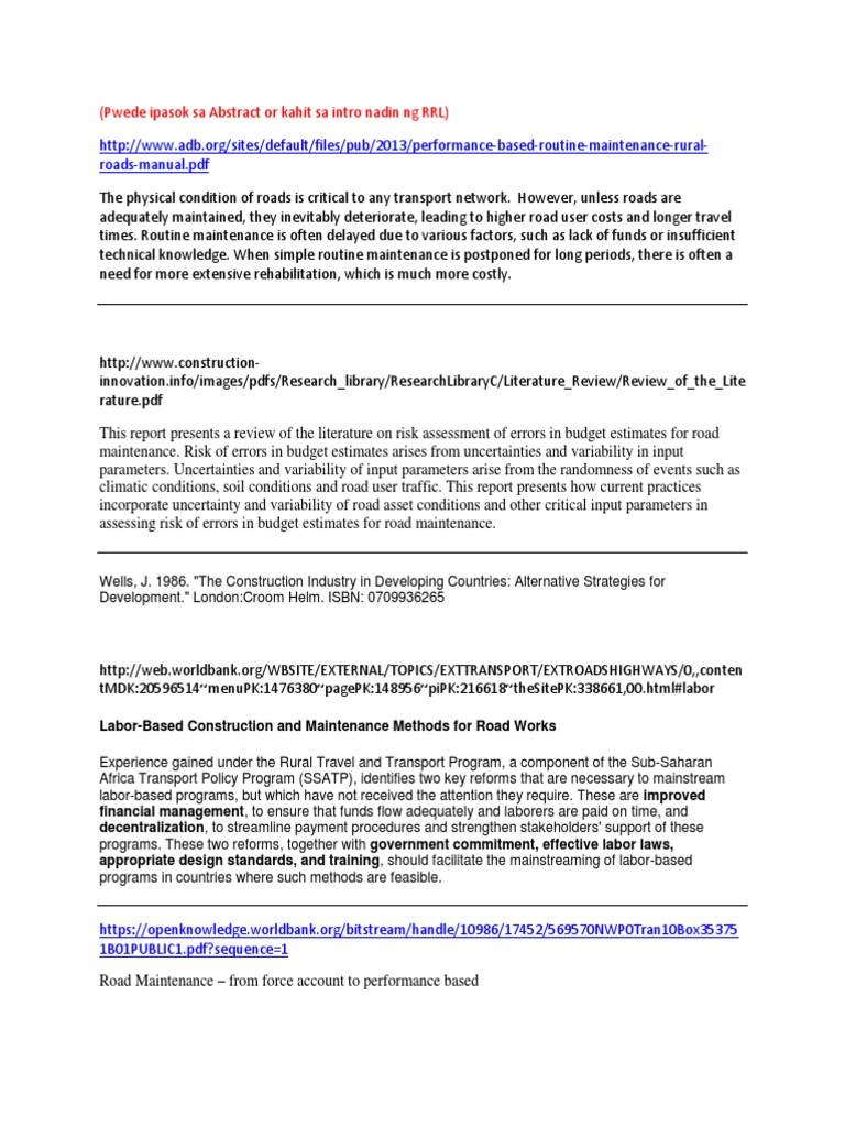 RRL | PDF | Road | Transport