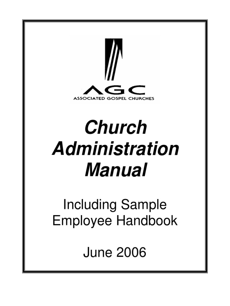 Church Administration Manual Overview | PDF | Employee Benefits ...
