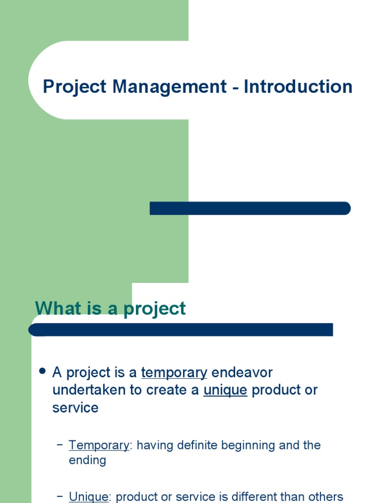 Project Management - Intro | Download Free PDF | Project Management ...