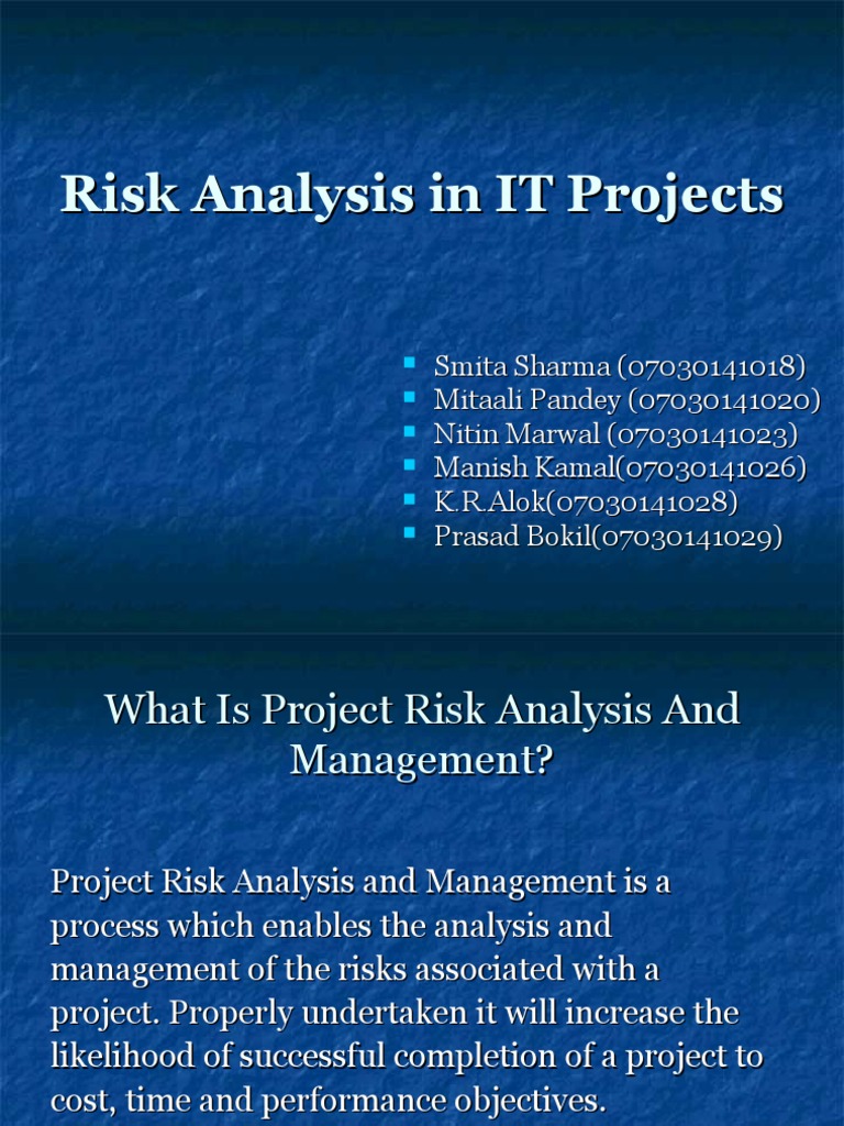 Risk Analysis in IT | PDF | Risk Management | Risk