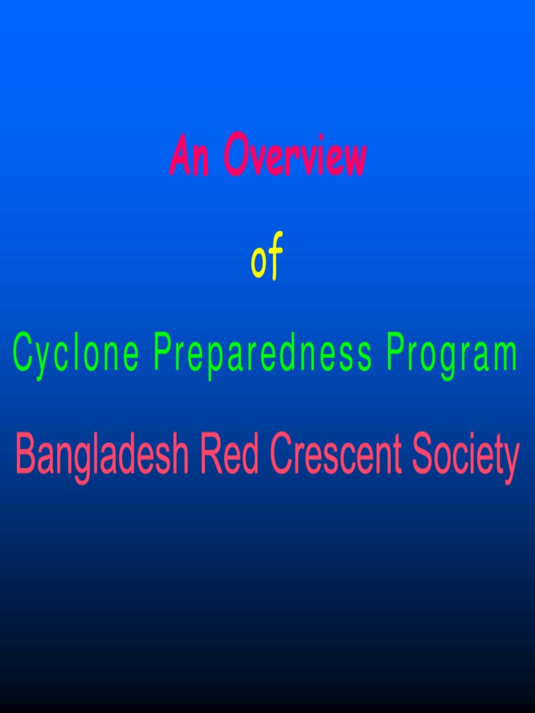 Cyclone Preparedness Program (CPP) | PDF | International Federation Of ...