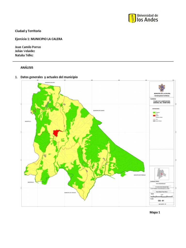 Mapa y Población de La Calera, Cundinamarca | PDF | Bogotá | Ciudad