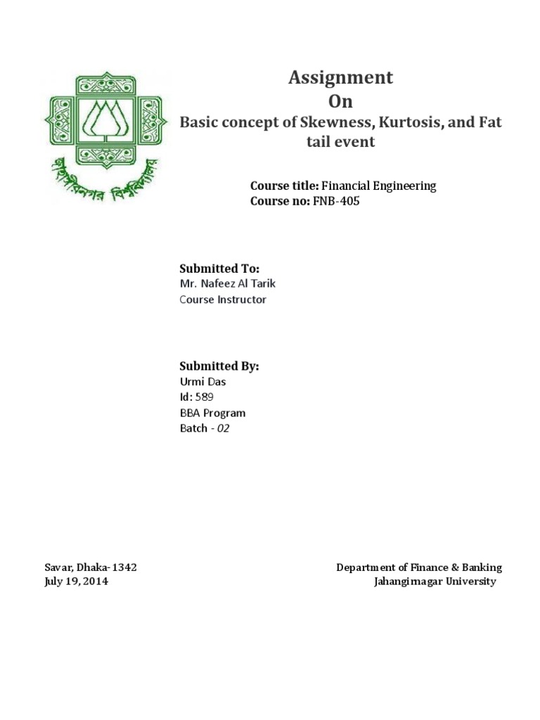 Basic Concept of Kurtosis and Skewness | PDF | Skewness | Statistical Theory