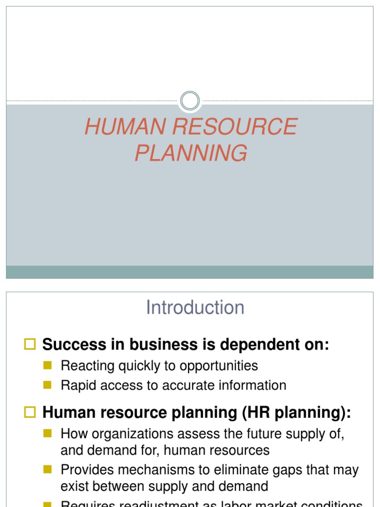 Hrm-Human Resource Planning | Download Free PDF | Human Resource ...