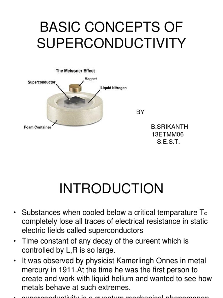 Basic Concepts of Superconductivity-1 | PDF | Superconductivity ...