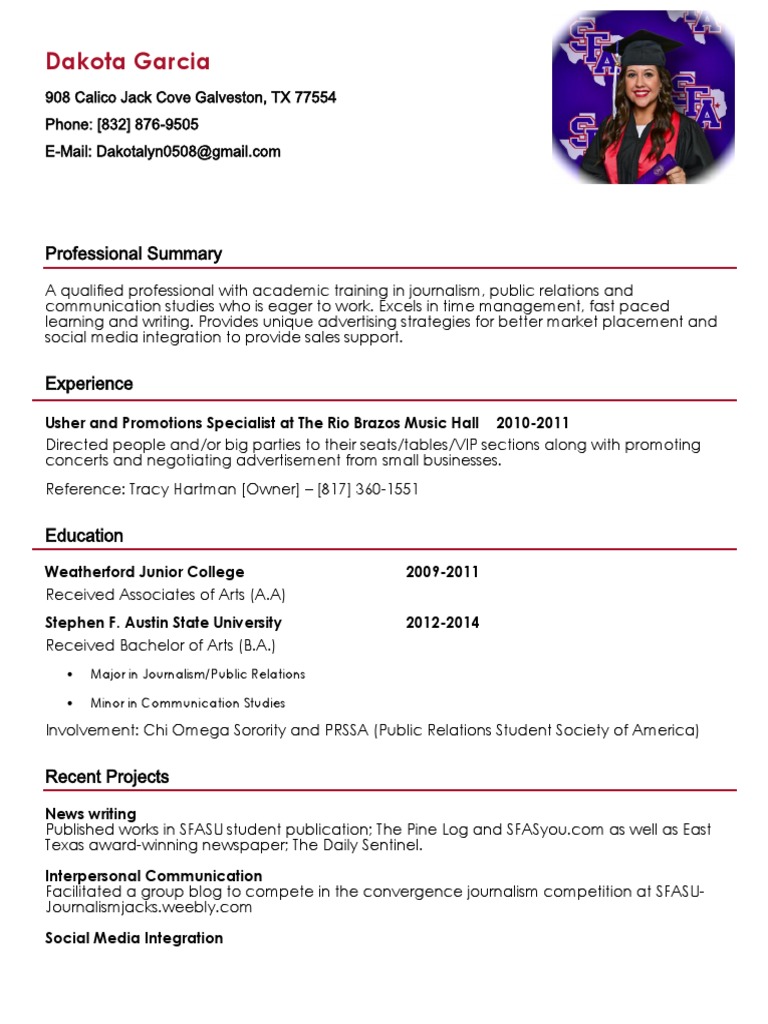 Dakota Garcia Resume1 | PDF