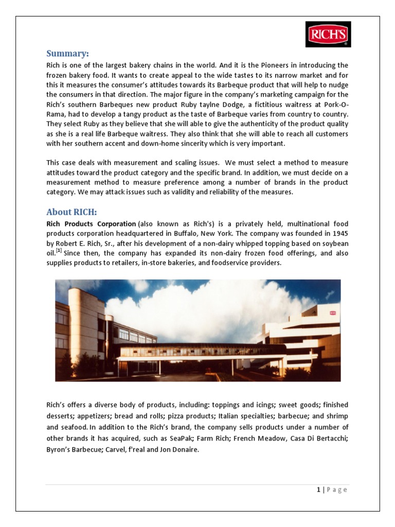 BRM Case | PDF | Psychology | Foods