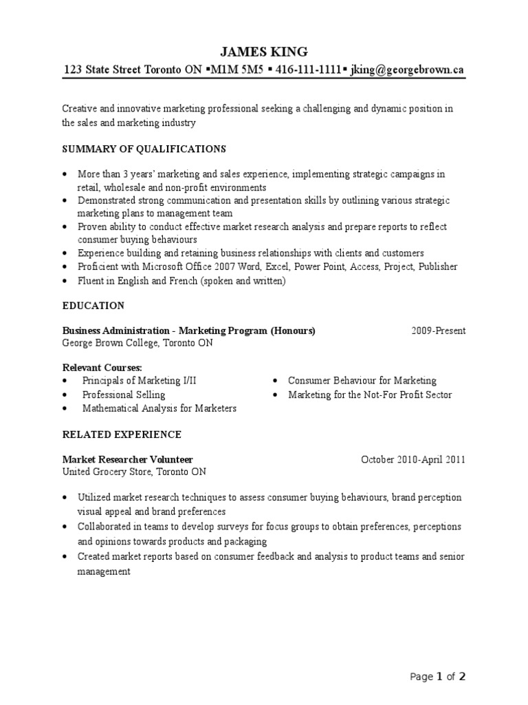 James King Resume | PDF