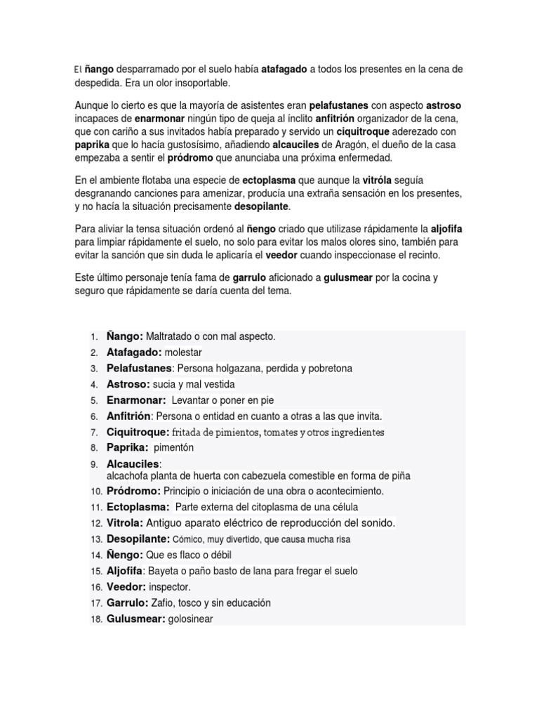Ñango Desparramado Por El Suelo Había Atafagado A Todos Los Presentes ...