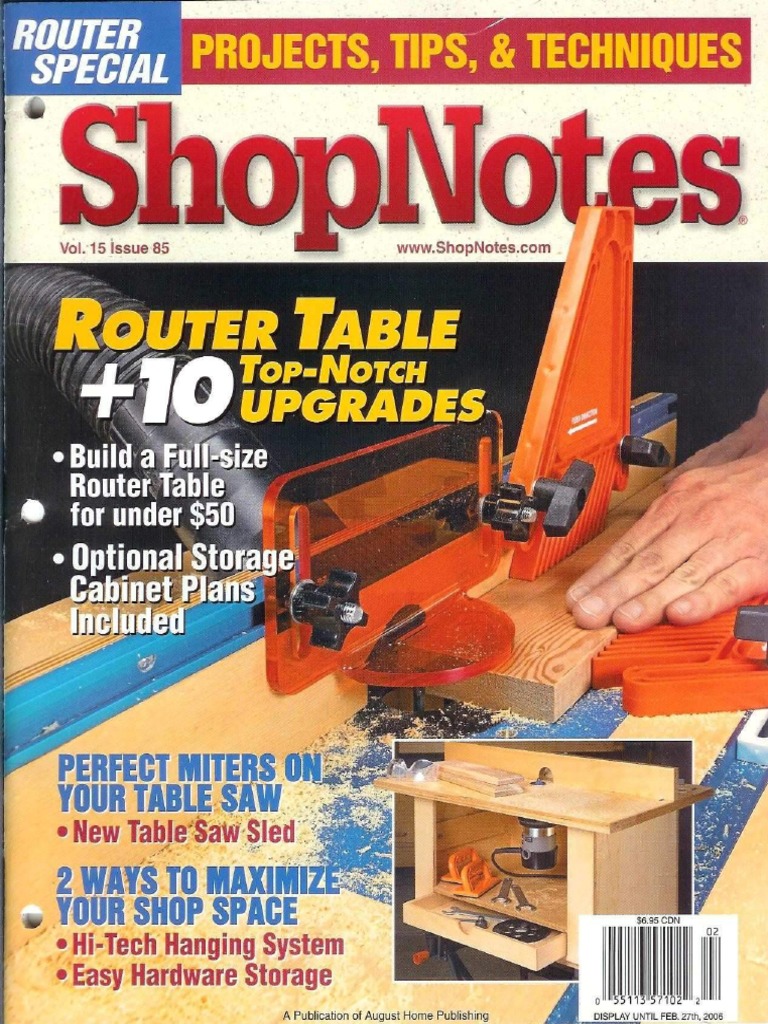Crafts - Woodworking - Magazine - (Ebook) - Shopnotes #85 - Router ...