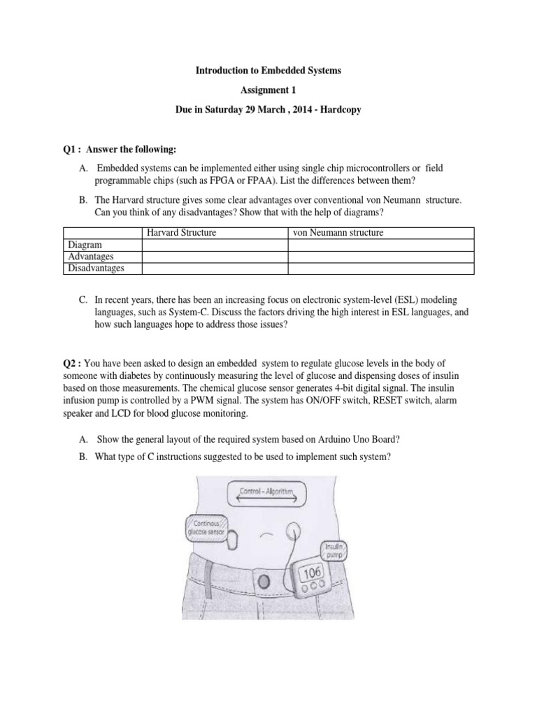 Assignment 1 | PDF | Embedded System | Microcontroller
