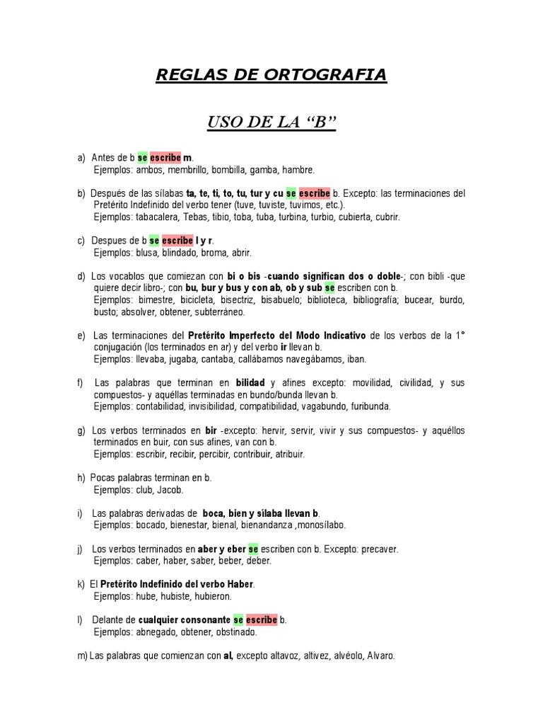 Reglas de Ortografia | PDF | Verbo | Tipología Lingüística