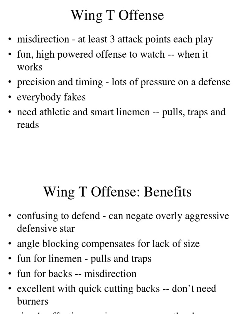 Delaware Wing T Offense Overview | PDF | National Football League ...