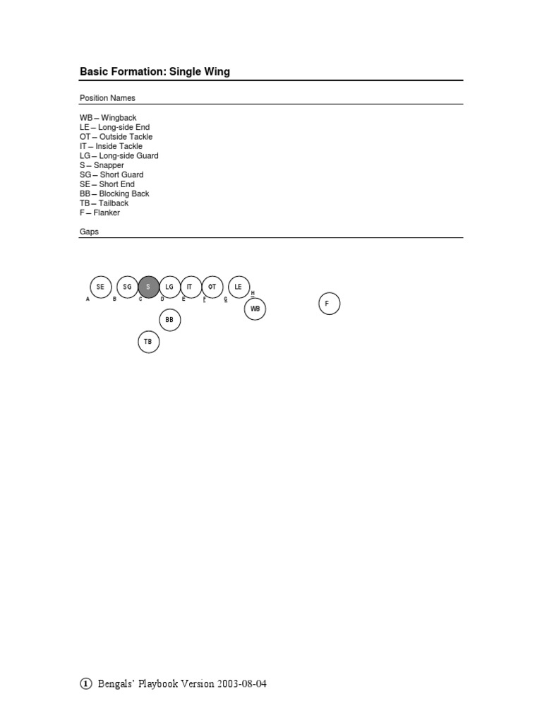 Single Wing Playbook by Coach Roly | PDF | Sports Rules And Regulations ...