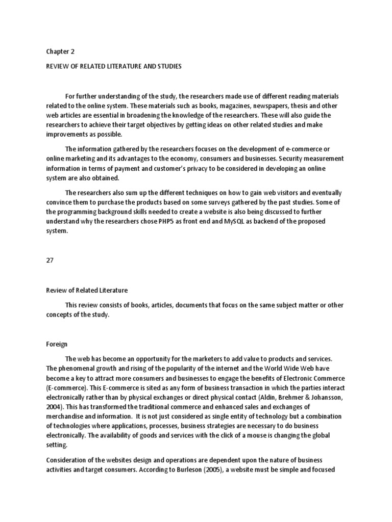 Chapter 2: Review Related Studies | PDF | Computers