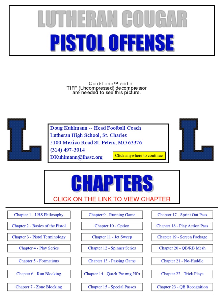 Lutheran High Missouri Pistol Offense 2009 | PDF
