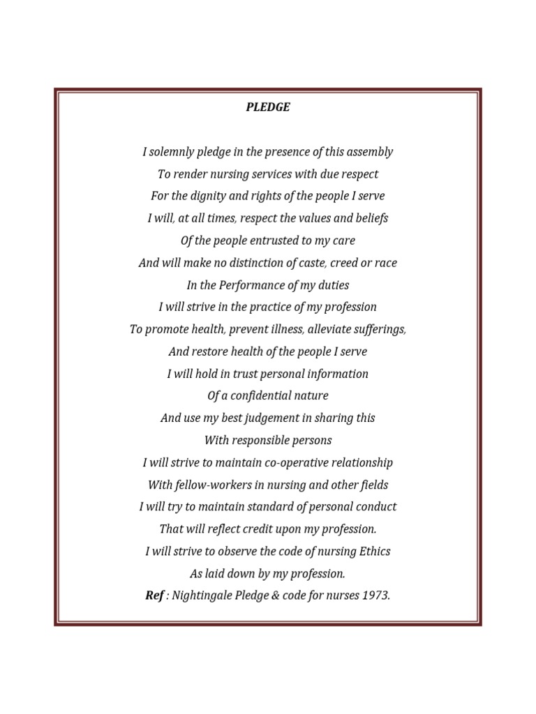 Nightingale Pledge | PDF
