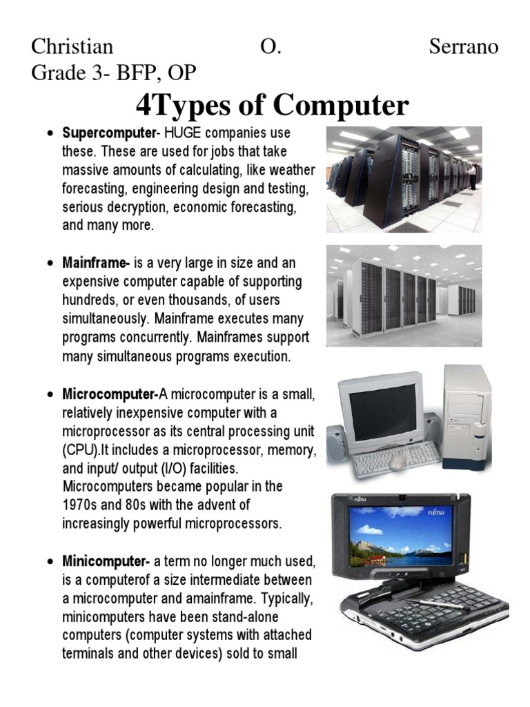 Overview of Computer Types | PDF | Computers
