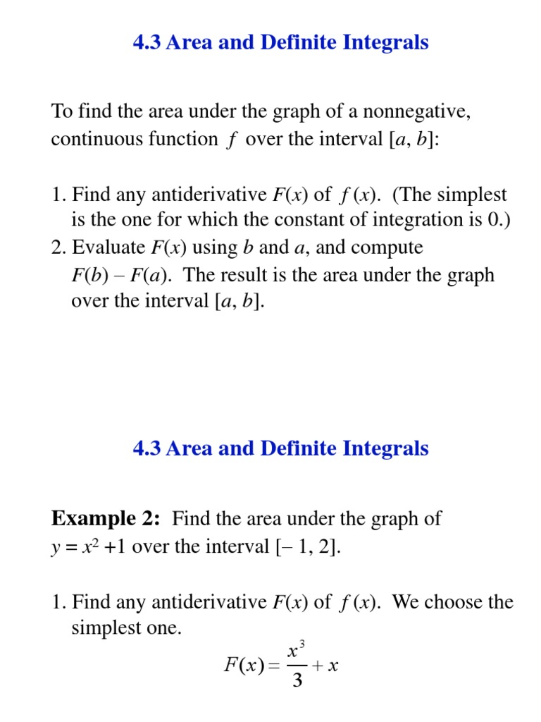 Integrals - Math148 | PDF | Integral | Functions And Mappings