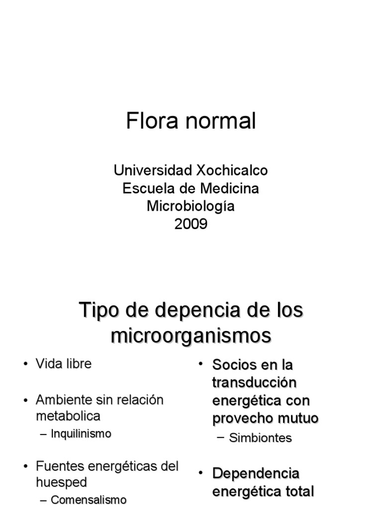 Flora Normal | PDF | Las bacterias | Microorganismo