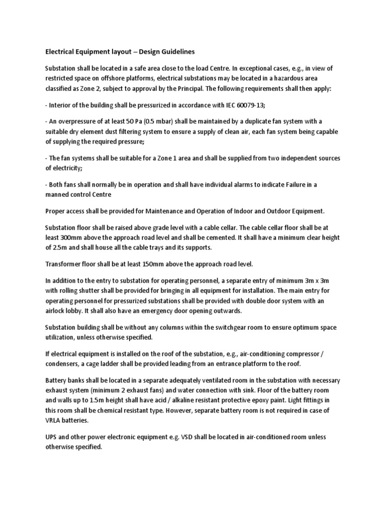 Electrical Equipment Layout | PDF | Electrical Substation | Transformer