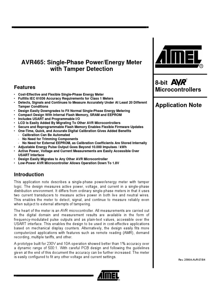 Avr Energy Meter | PDF | Amplifier | Root Mean Square