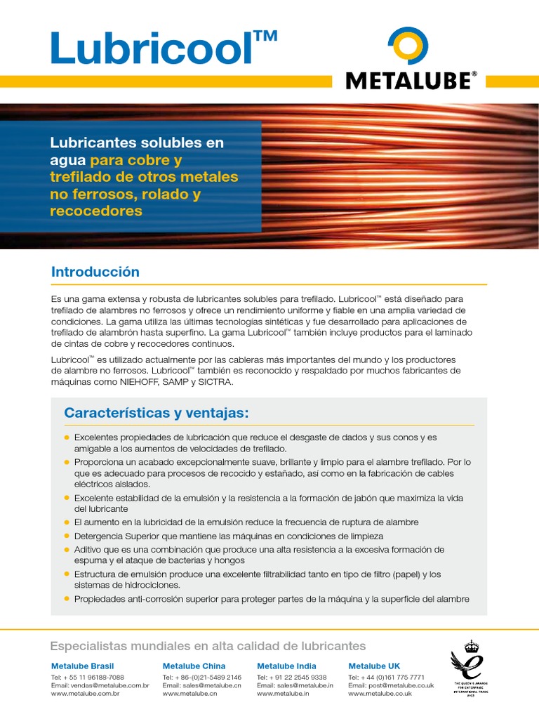 Lubricool PRS (Spanish) | PDF | Cobre | Cable