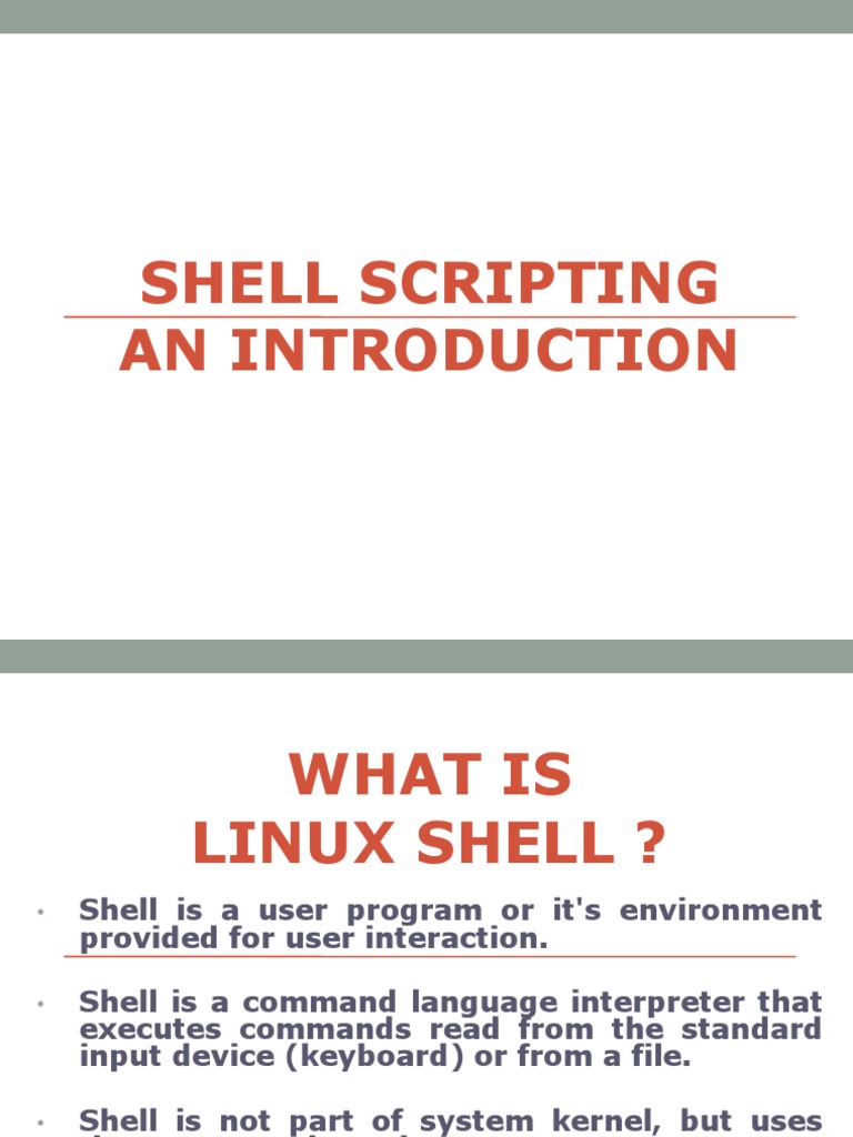 Introduction to Linux Shell Scripting | PDF | Command Line Interface | Control Flow