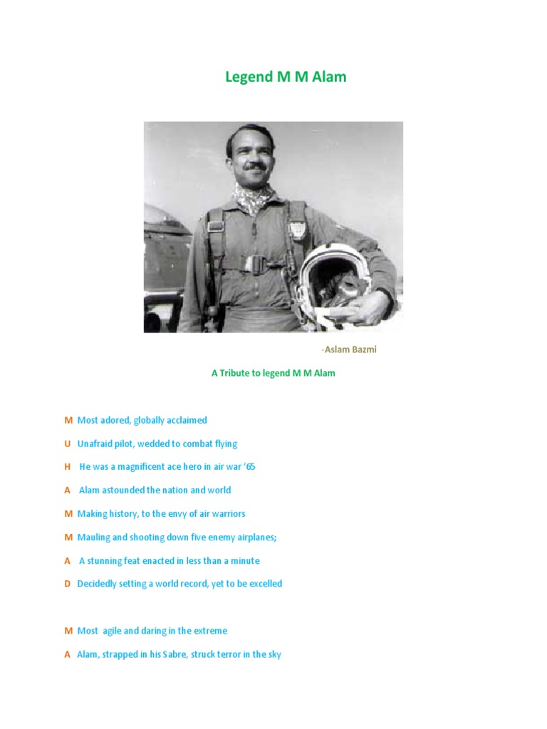 Tribute to Air Ace M M Alam | PDF | History