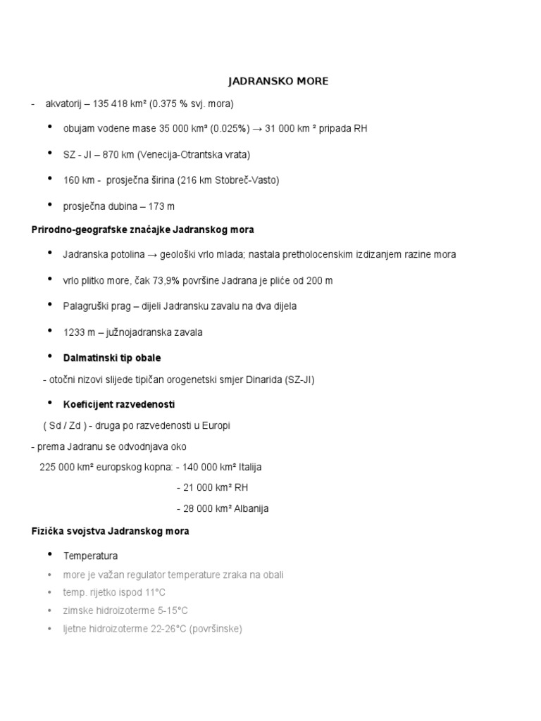 Jadransko More | PDF