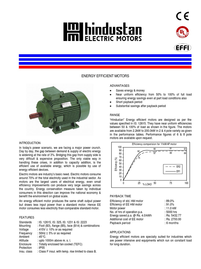 Energy Efficiency MotorCatalogue - Eff1 | PDF | Efficient Energy Use ...