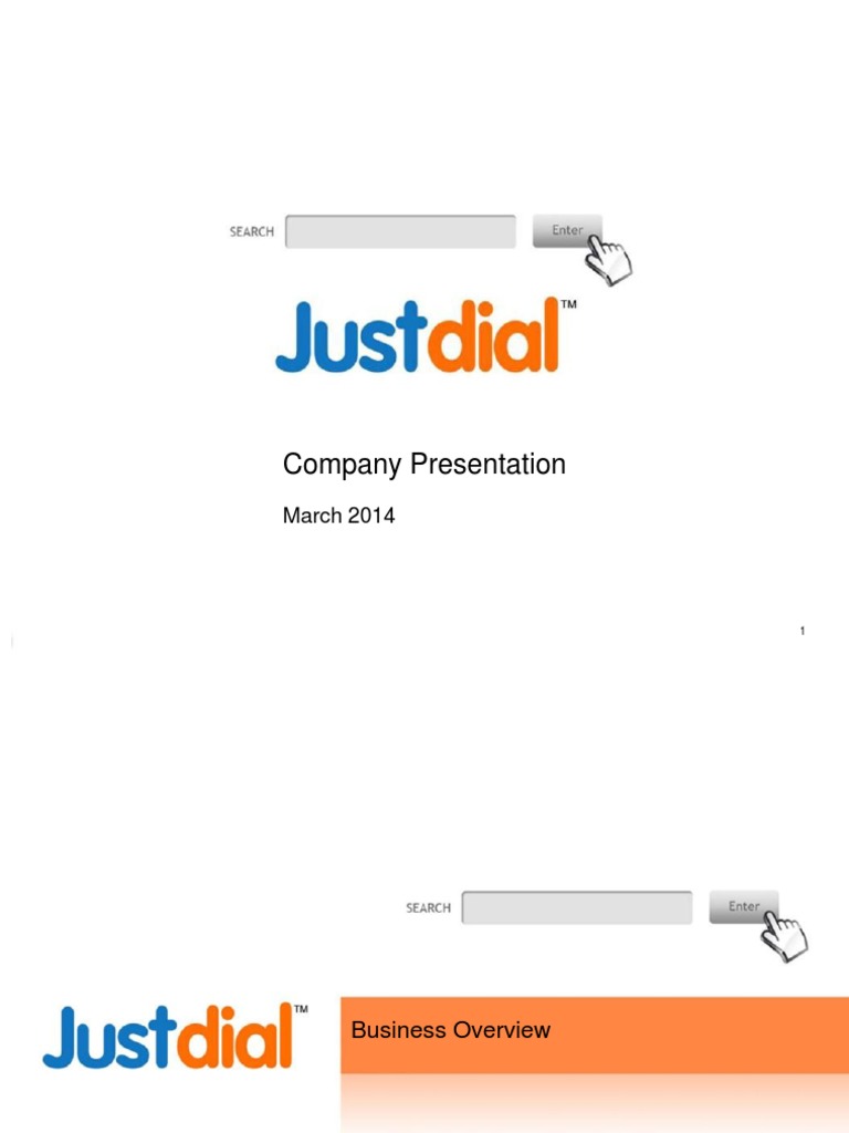 Justdial Company Presentation | PDF | Revenue | Mobile Web