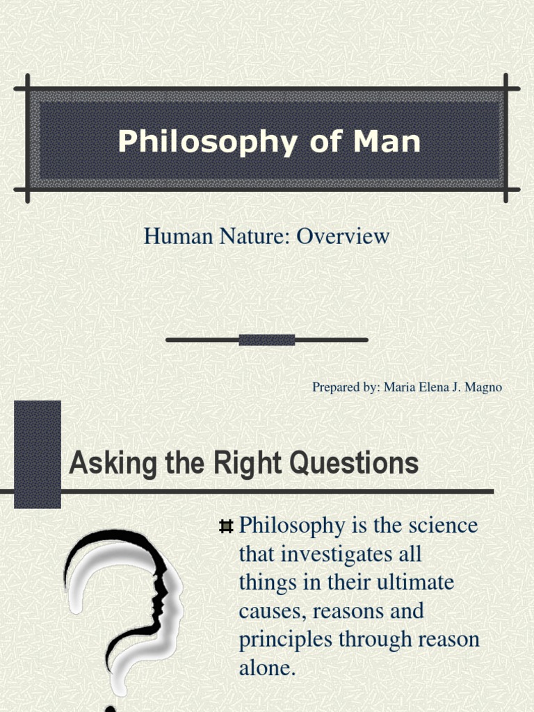 Philosophy of Man | Human Nature | Soul