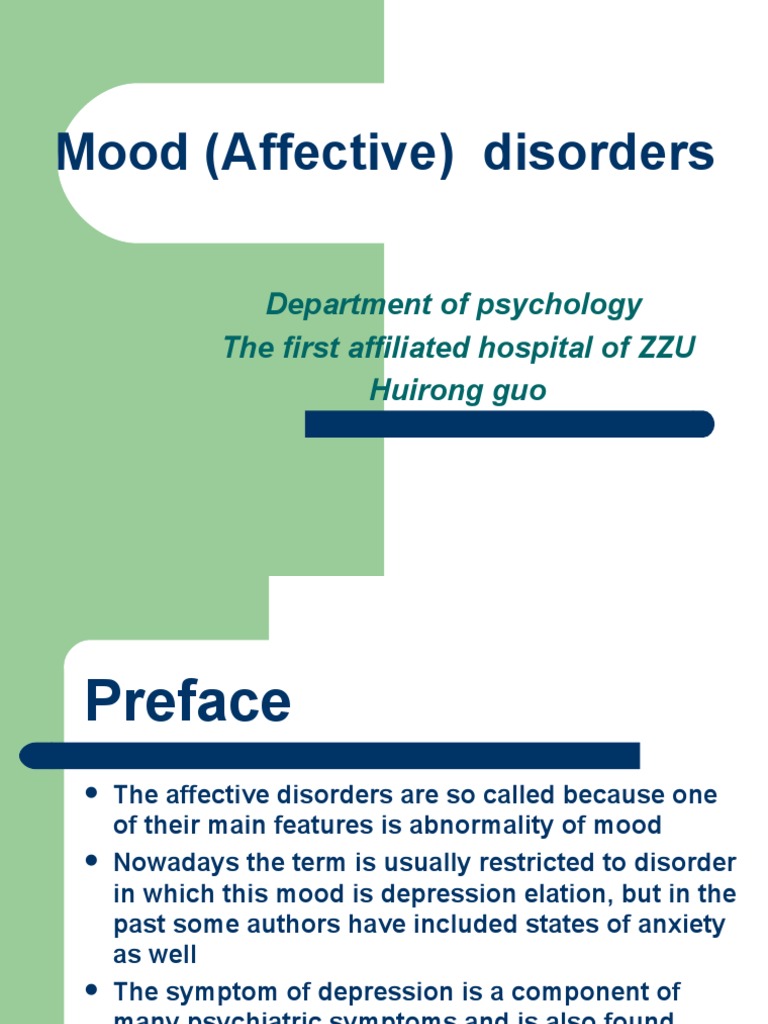 Mood Disorders | PDF | Mania | Major Depressive Disorder