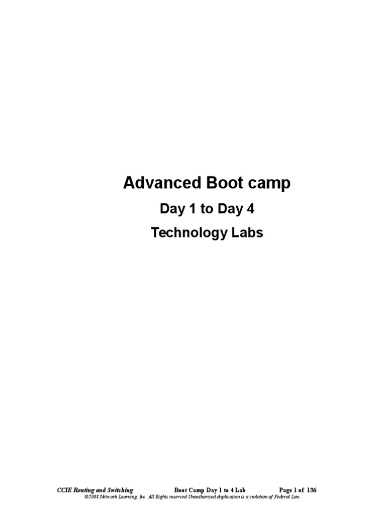 Advanced Boot Camp Day 1 To 4 | PDF | Network Switch | Router (Computing)