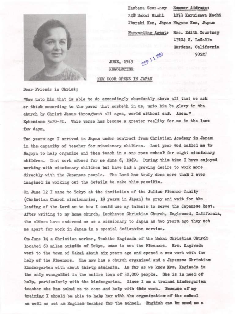 Courtney Barbara 1969 Japan | PDF | Prayer | Religious Behaviour And ...